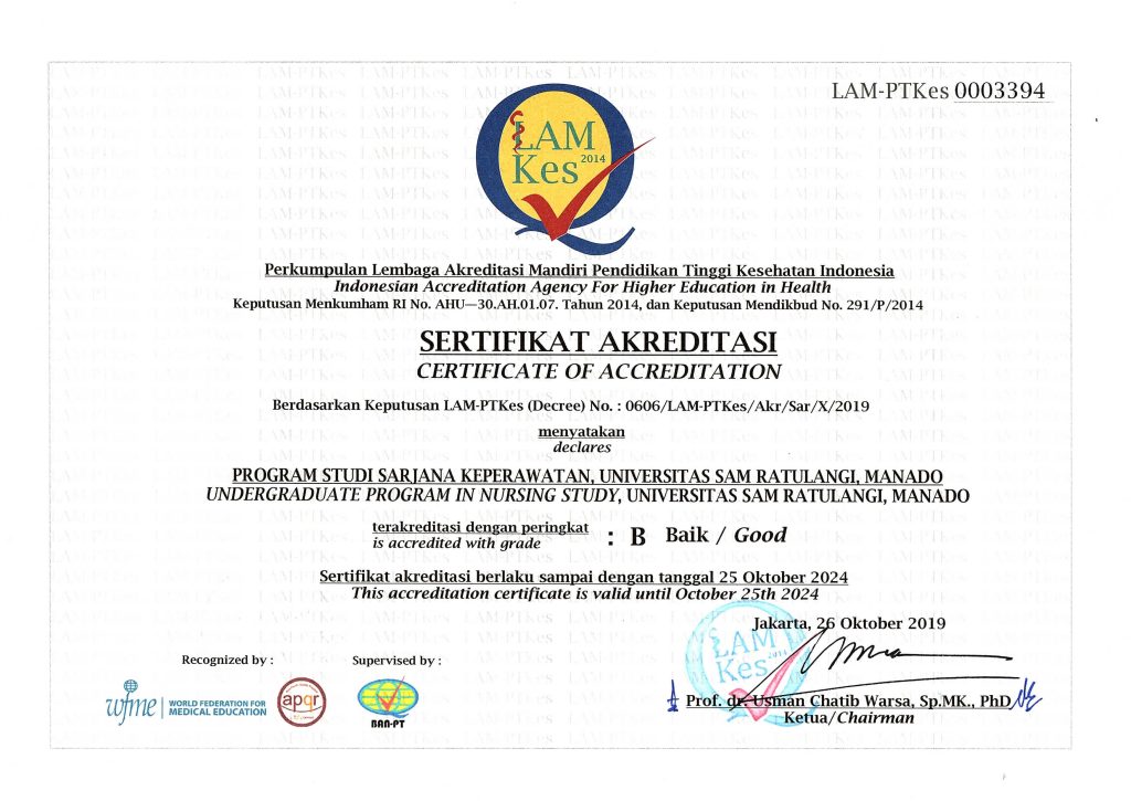 Akreditasi | Program Studi Ilmu Keperawatan Unsrat